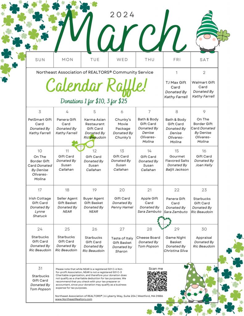 2024 NEAR Community Service Calendar Raffle - Northeast Association of ...